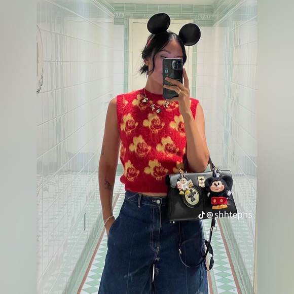 Zara | Sweaters | Zara X Disney Harry Lambert Mickey Brushed Knit Vest ...